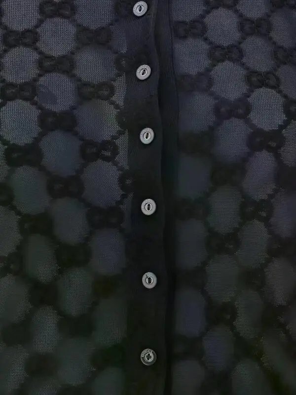 Gucci Gg Monogram Knit Cardigan