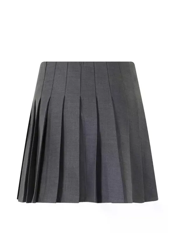 SELF-PORTRAIT Short Pleated Flared Skirt