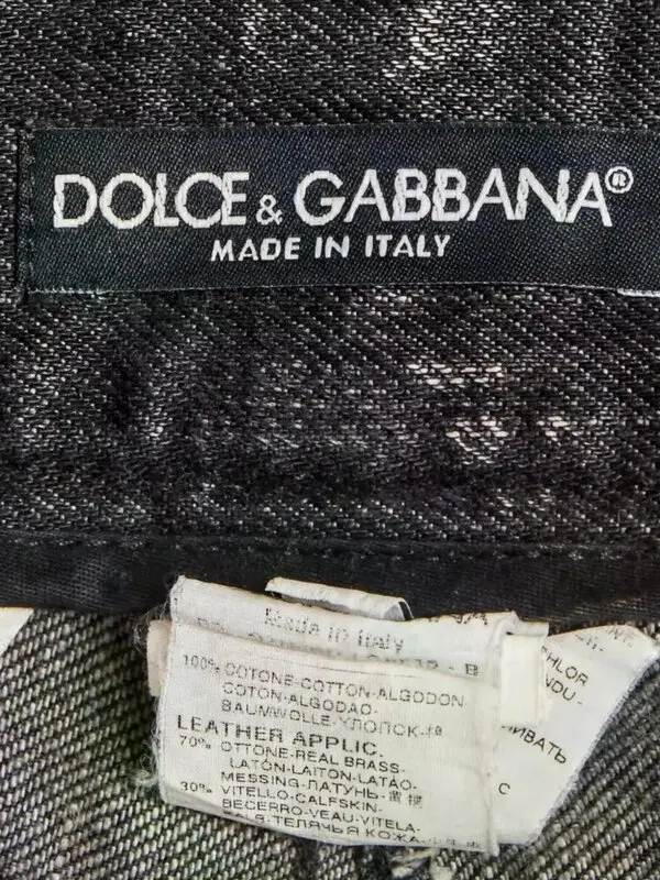 Dolce & Gabbana Distressed Straight-leg Jeans