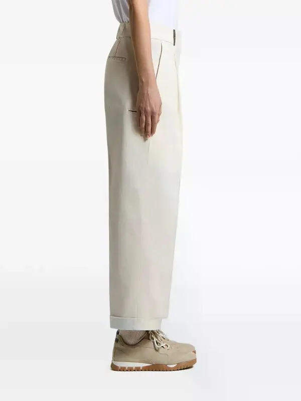 Peserico Pleat-detail Turn-up Trousers