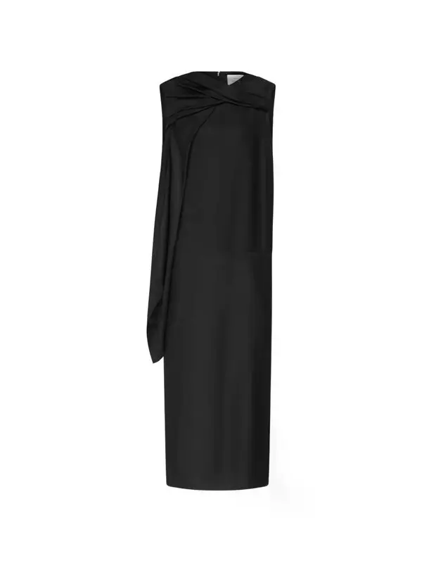 Loulou De Saison Izia Draped-detailing Midi Dress