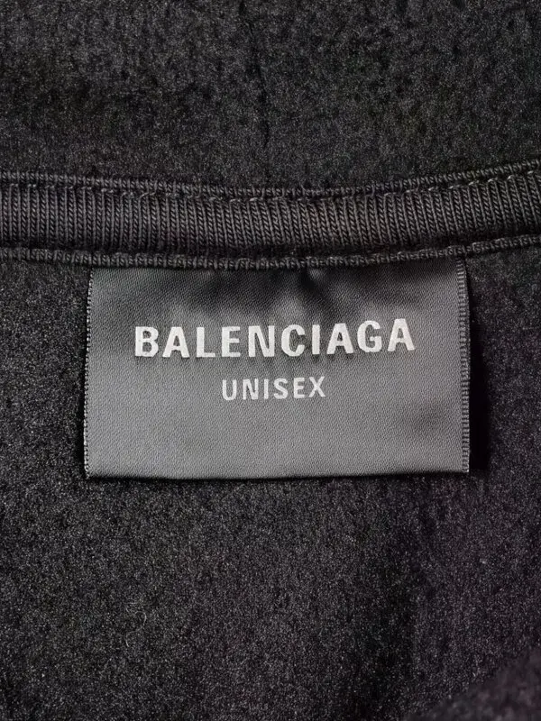 Balenciaga Logo-embroidered Fleece Hoodie
