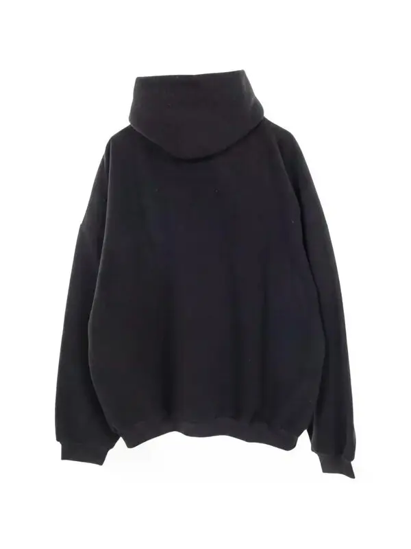 Balenciaga Logo Embroidered Fleece Hoodie