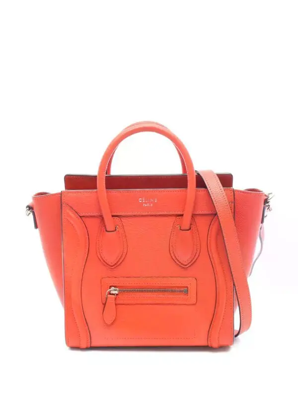 Celine Luggage Nano 2-way Tote Bag - Red