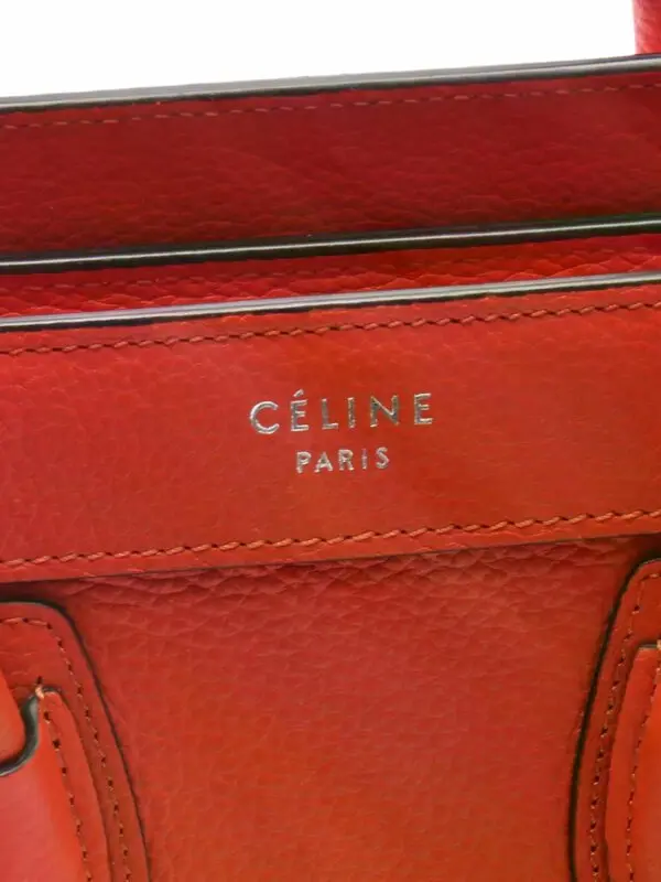 Celine Luggage Nano 2-way Tote Bag - Red