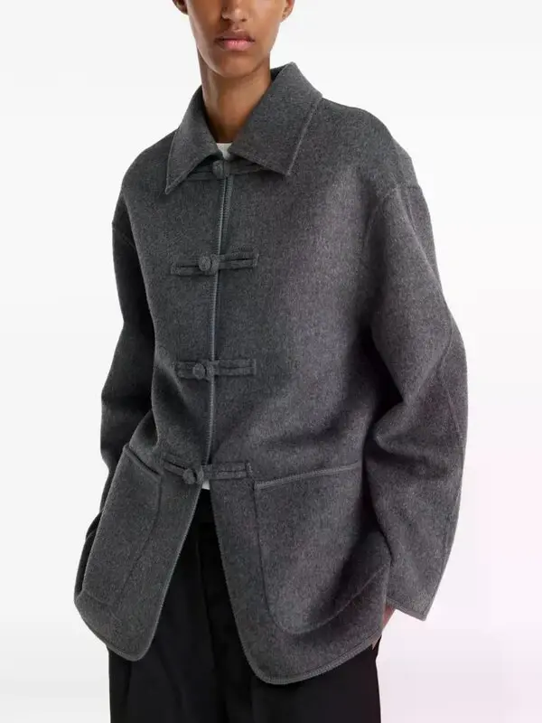 RÓHE Double-faced Pankou-closure Jacket - Grey