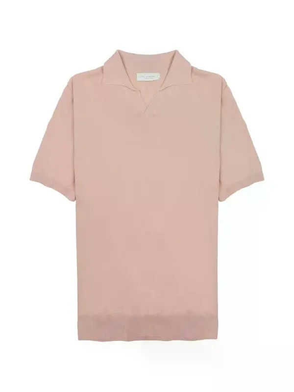 LUIGI GENTILE Fine-knit Short-sleeve T-shirt - Pink