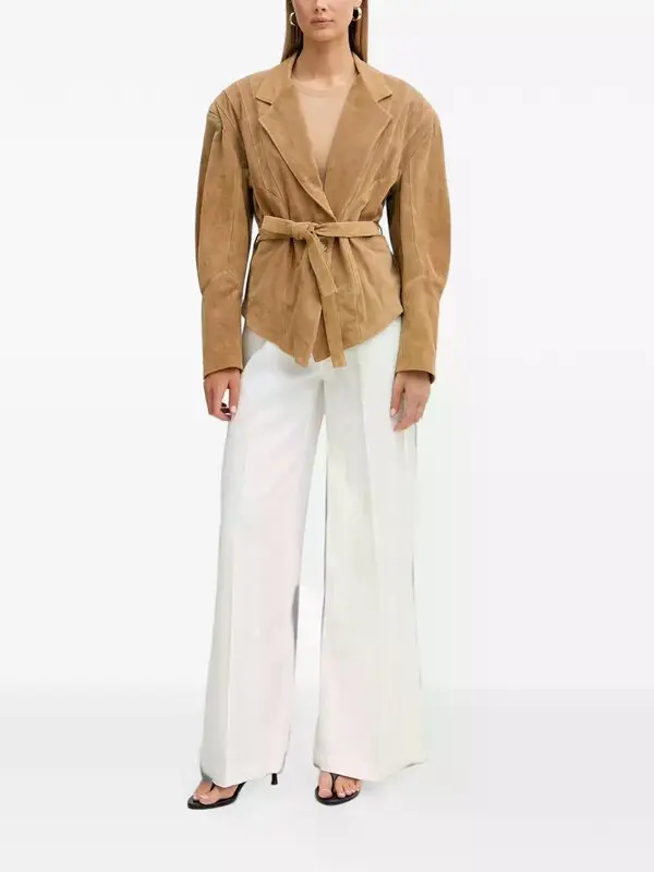 VICOLO Belted Suede Jacket