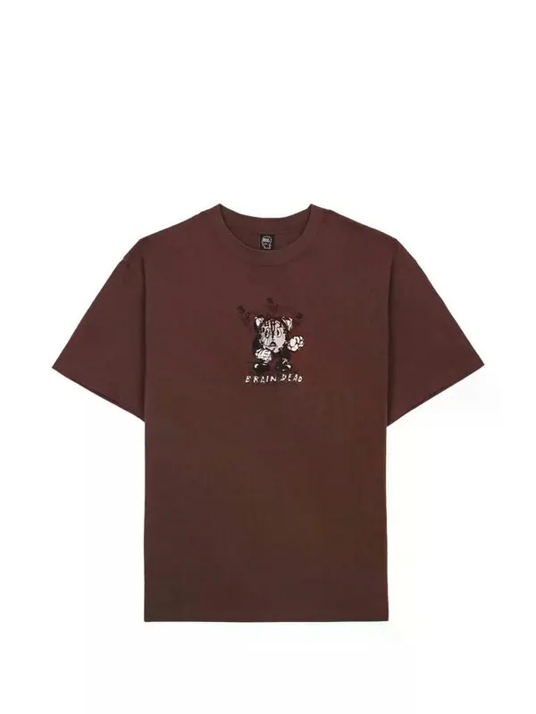 BRAIN DEAD Time Is Nigh Graphic-print Cotton T-shirt