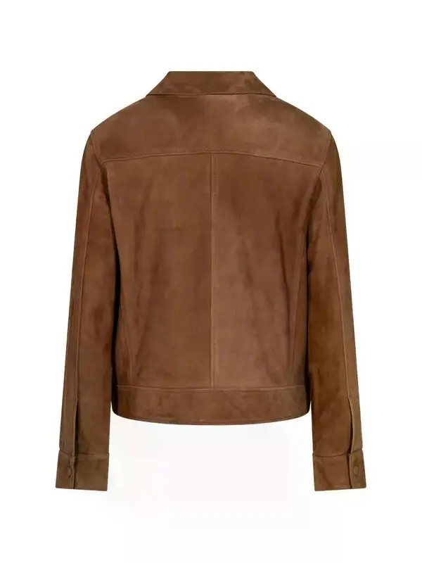 YVES SALOMON Suede Flap-pocket Jacket