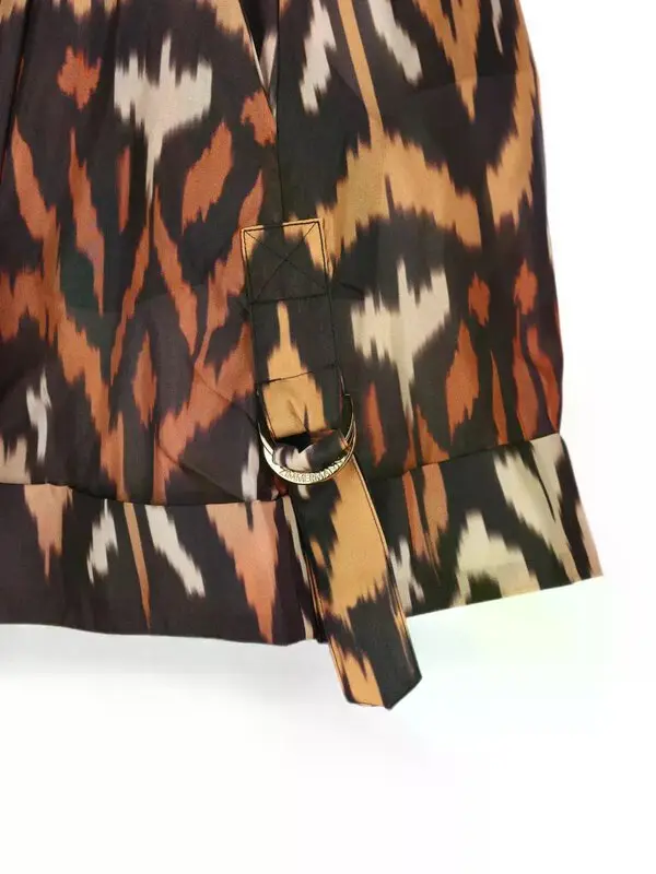 Zimmermann Ikat-print Buckle-detail Shorts