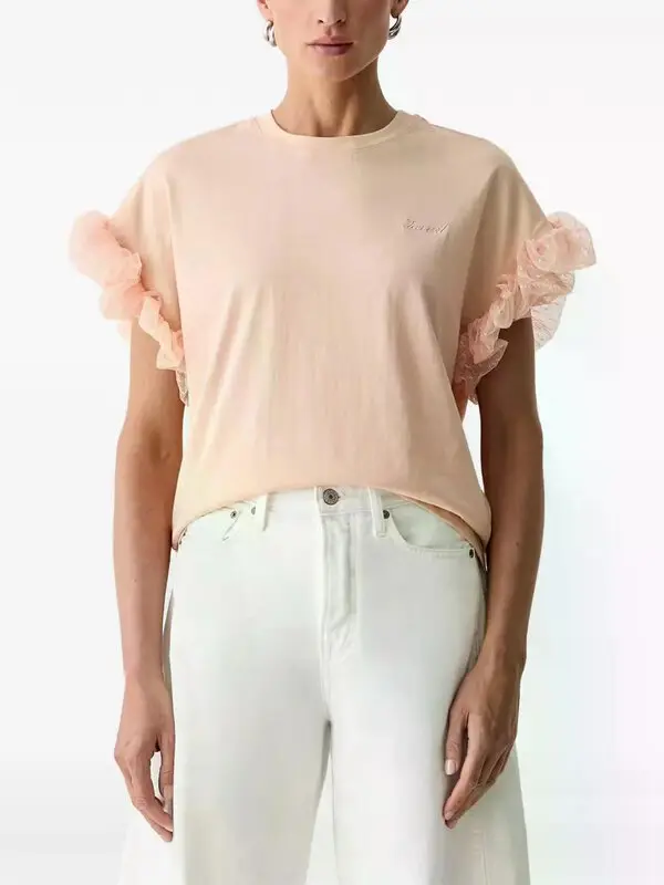 TWINSET Ruffled-sleeve T-shirt