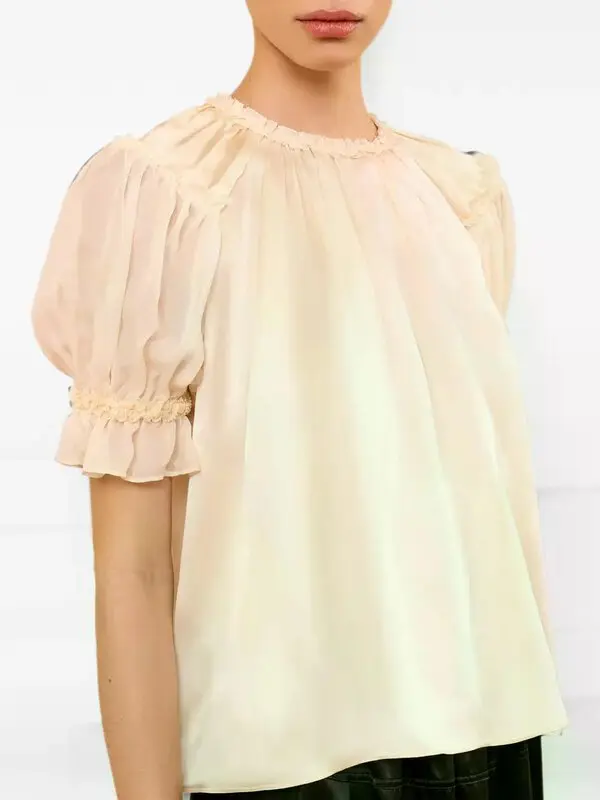 Ulla Johnson Alina Puffed-sleeve Silk Blouse
