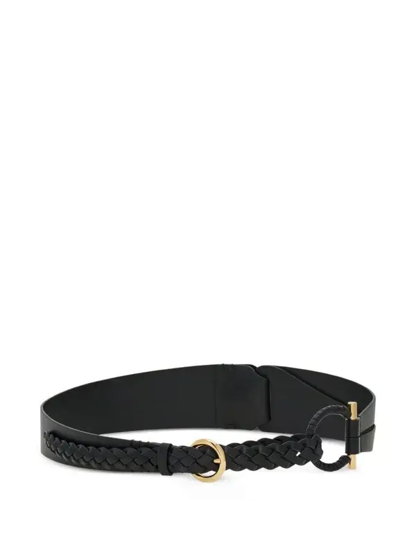 FERRAGAMO Covered-gancini Fixed Belt - Black