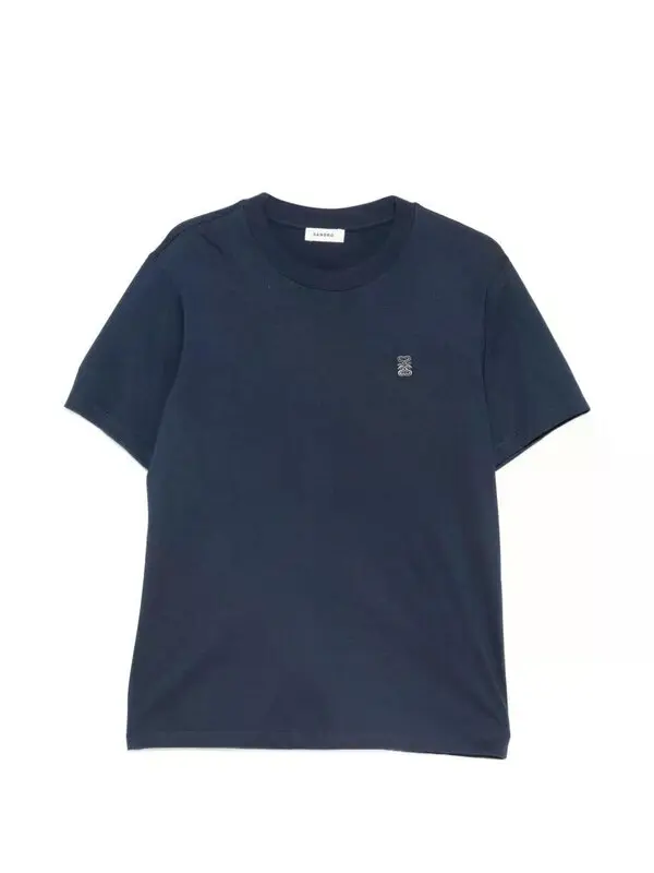 Sandro Logo-patch T-shirt - Blue