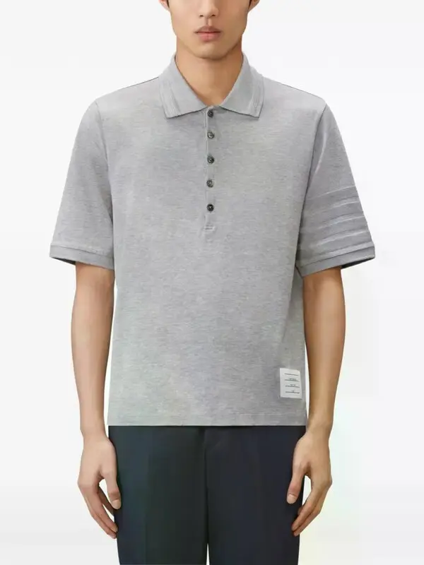 Thom Browne 4-bar Jersey Polo Shirt
