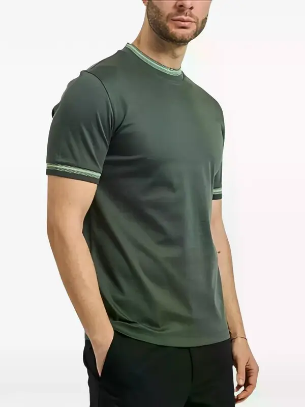 BOSS Striped-trim Cotton T-shirt