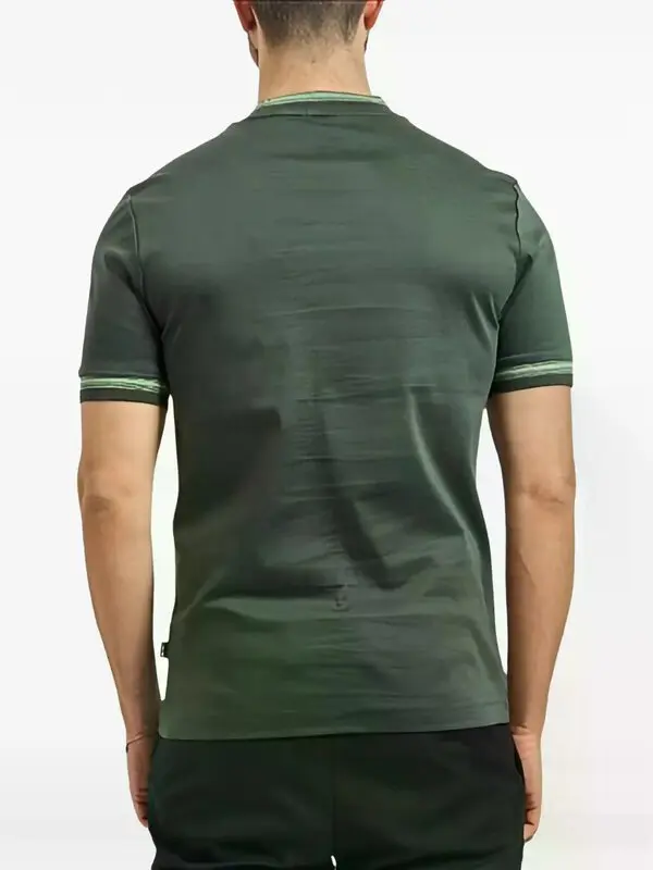 BOSS Striped-trim Cotton T-shirt