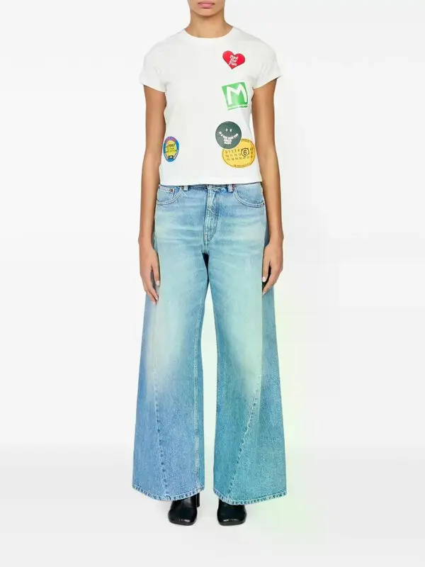 MAISON MARGIELA Sticker-print Cotton T-shirt
