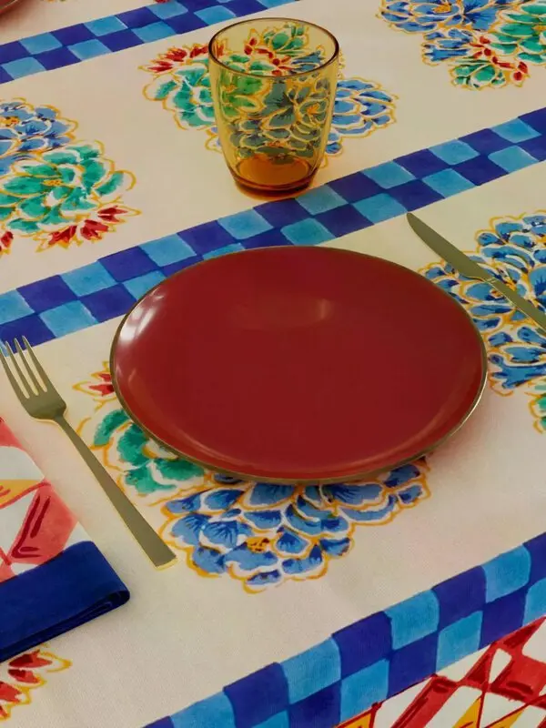 LISA CORTI Positano Floral-print Tablecloth