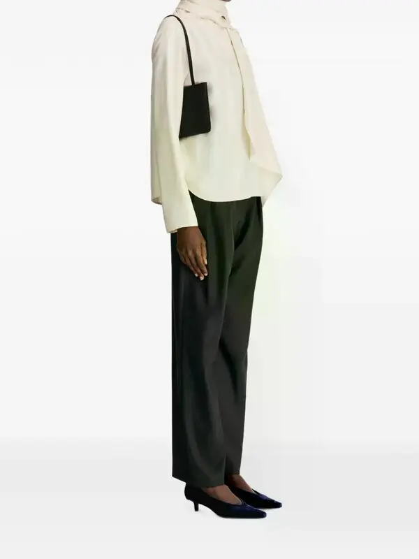 Loulou De Saison Gala Draped-detailing Silk Blouse