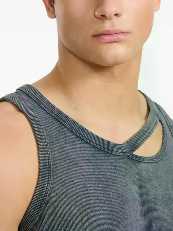 LGN LOUIS GABRIEL NOUCHI Asymmetric-cutout Washed-effect Tank-top