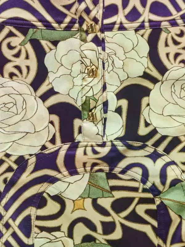 Roberto Cavalli Floral-print Flared Midi Skirt