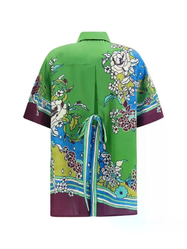 ALEMAIS Silk Floral Print Shirt