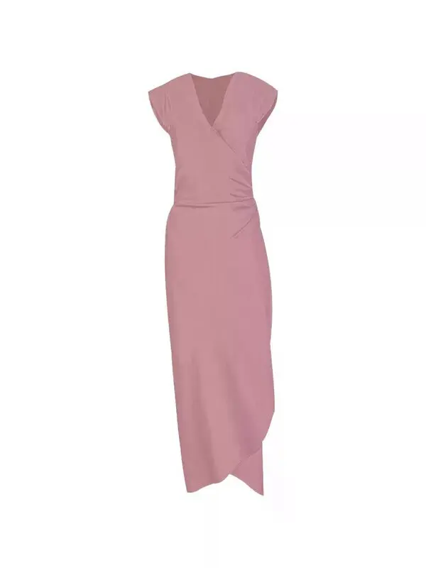 PETER COHEN Sign Wrap Design Dress - Pink