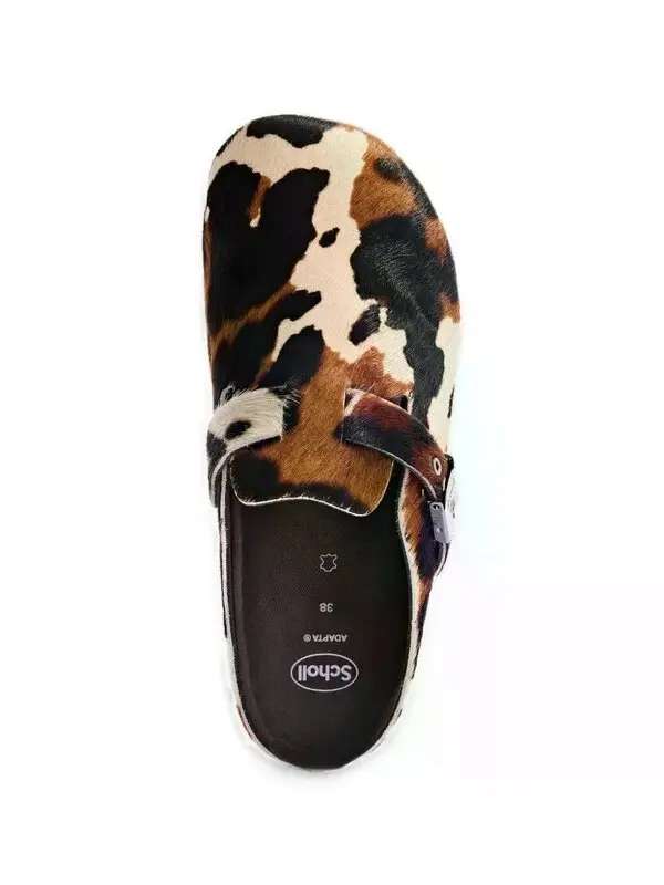 DR. SCHOLL'S SHOES Grace Cow-print Pony-hair Clogs