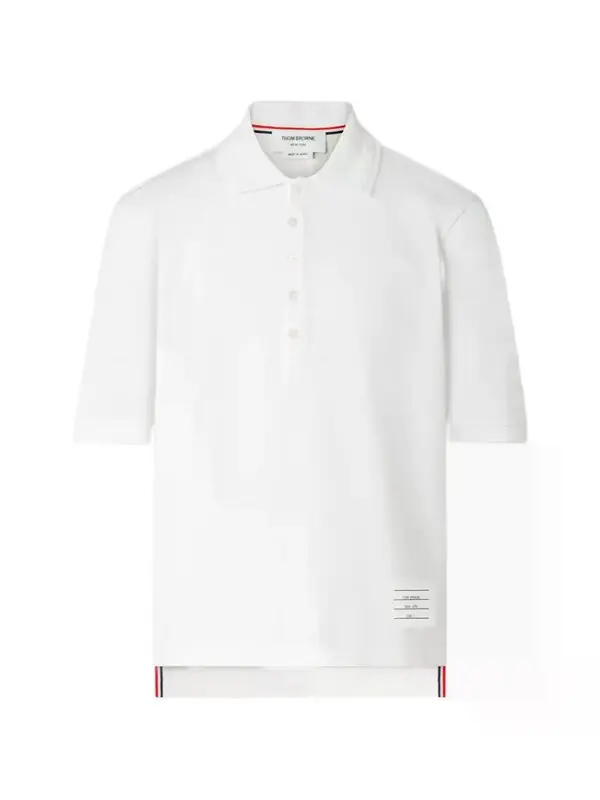 Thom Browne Ottoman Short-sleeves Polo Shirt - White