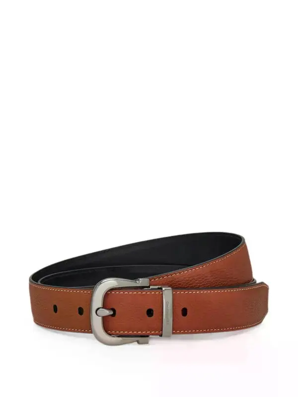 FERRAGAMO Reversible Gancini Belt - Neutrals