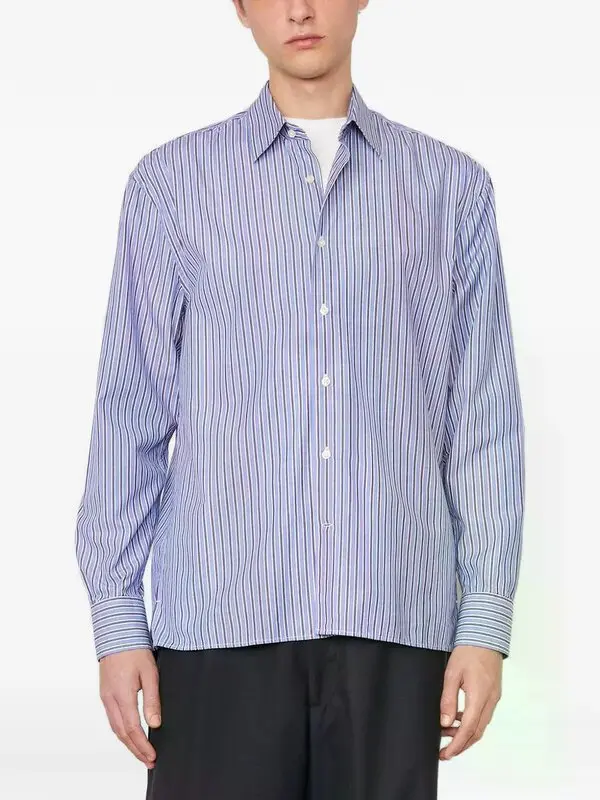 Officine Générale Gad Striped Long-sleeve Shirt