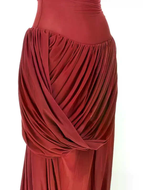MAYGEL CORONEL One-shoulder Draped Maxi Dress