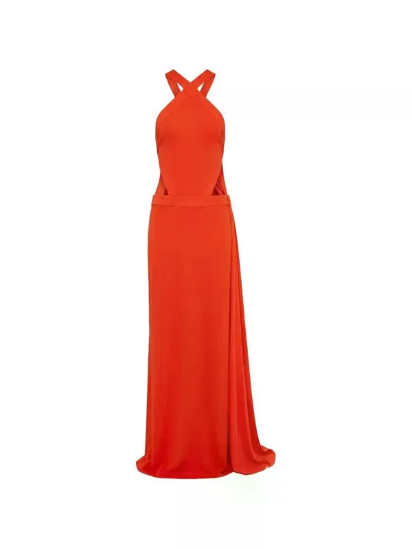THE NEW ARRIVALS ILKYAZ OZEL Yoko Cutout-detail Maxi Dress - Red