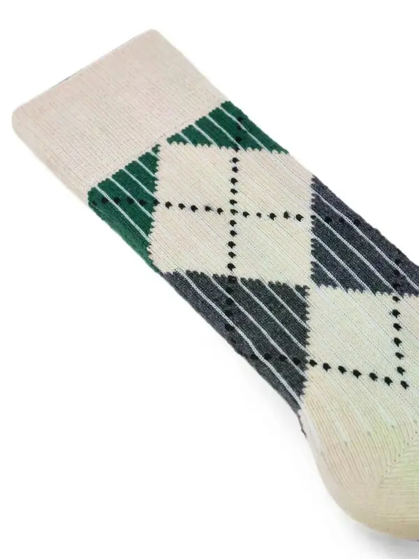 Closed Argyle-knit Socks