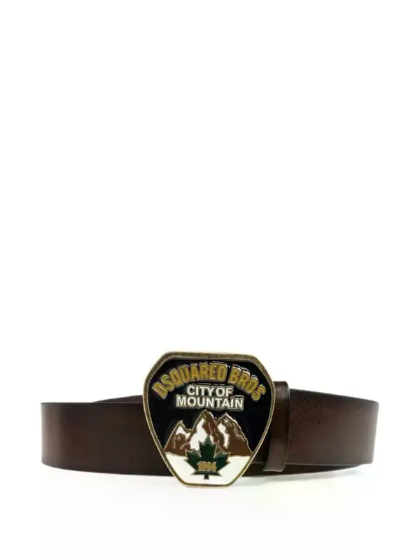 Dsquared2 Plaque-buckle Leather Belt - Brown