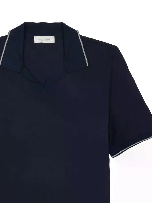 LUIGI GENTILE Contrast-trim Cotton T-shirt