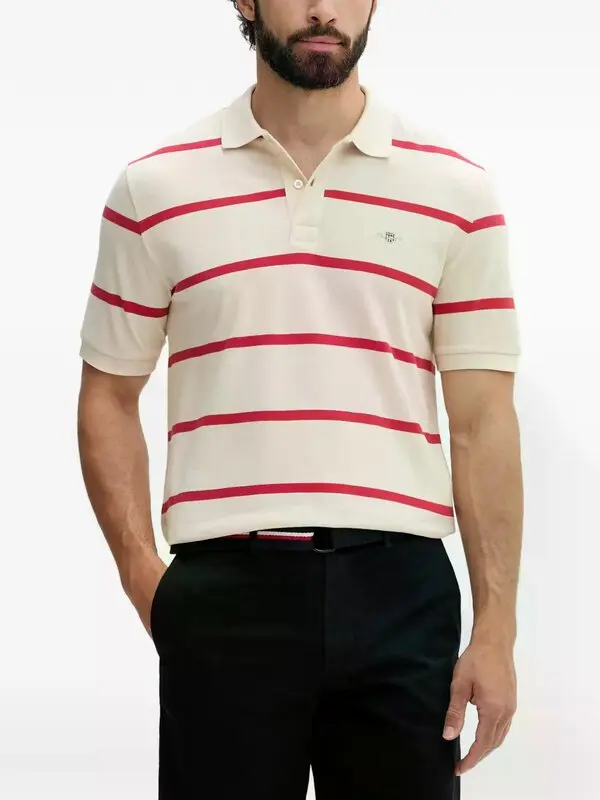 Gant Striped Short-sleeve Polo Shirt