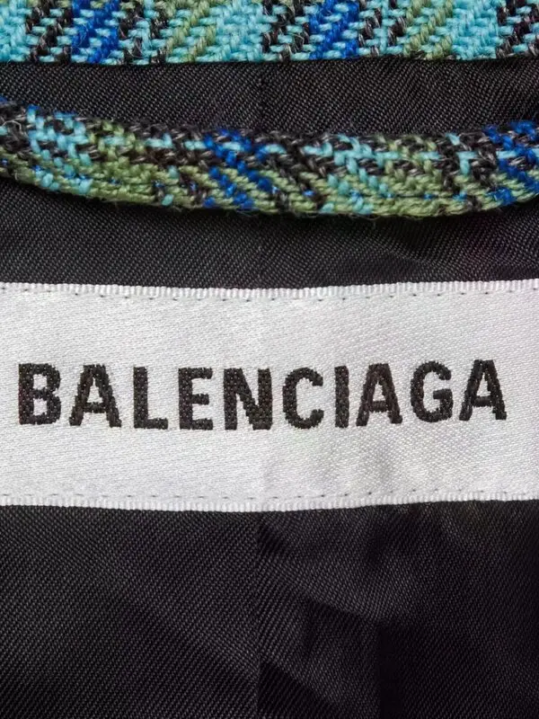 Balenciaga Hourglass Check Blazer