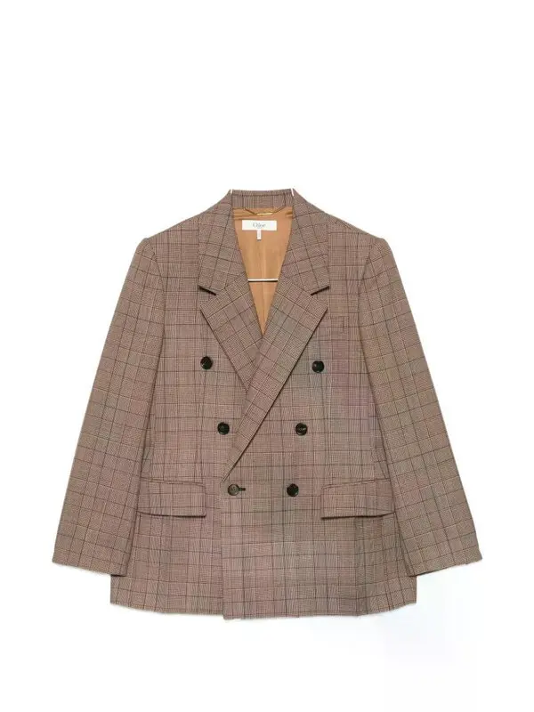Chloé Double-breasted Checked Jacket