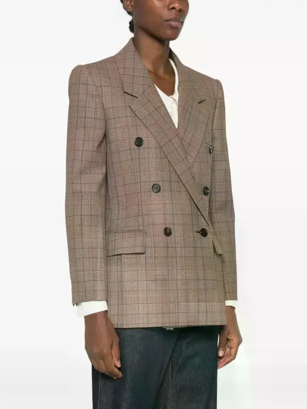 Chloé Double-breasted Checked Jacket
