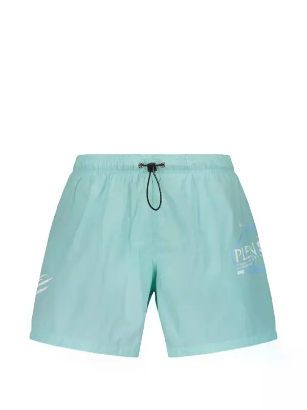 PLEIN SPORT Logo-print Drawstring Swim Shorts