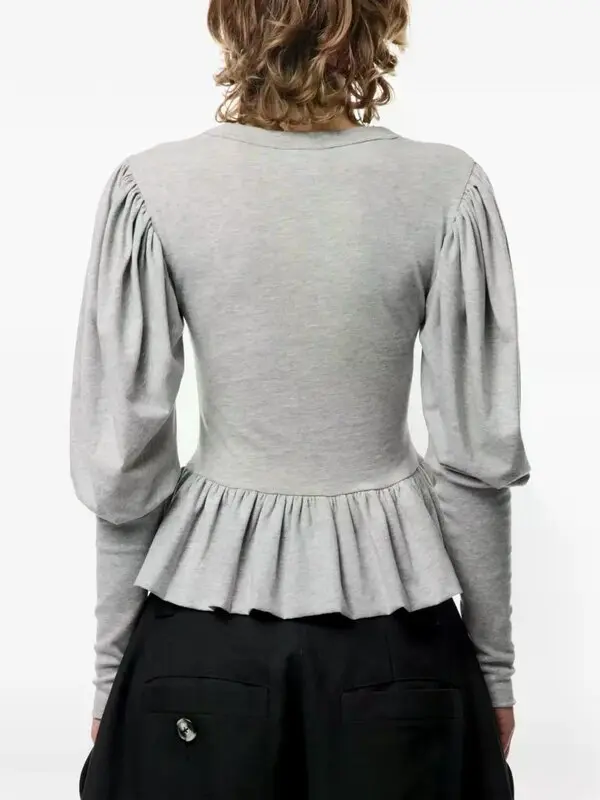 Vaquera Romantic Crest-print Peplum T-shirt