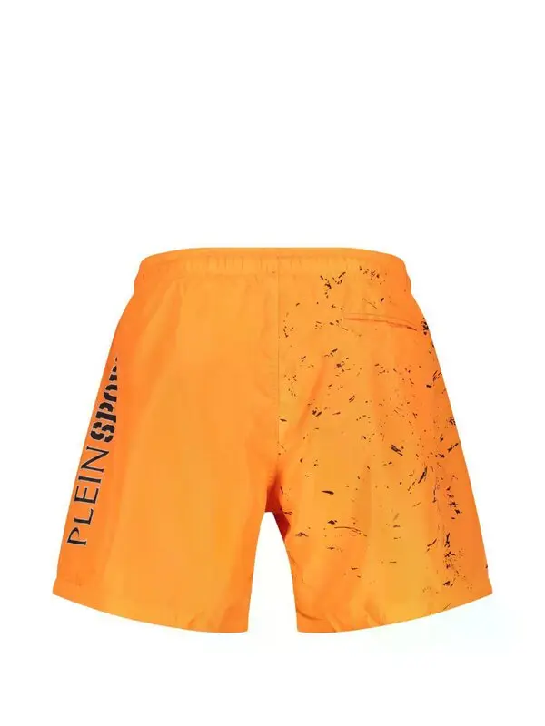 PLEIN SPORT Graphic-print Drawstring Swim Shorts