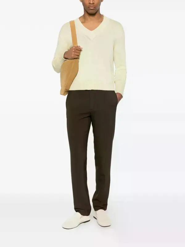 Sandro Monogram-pattern Straight-leg Trousers