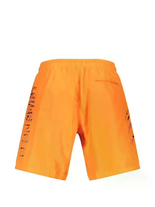 PLEIN SPORT Graphic-print Logo-patch Swim Shorts