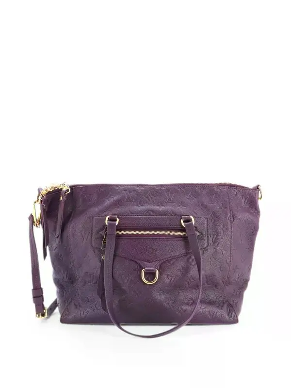 LOUIS VUITTON Lumineuse Handbag Monogram Empreinte Leather Tote Bag - Purple