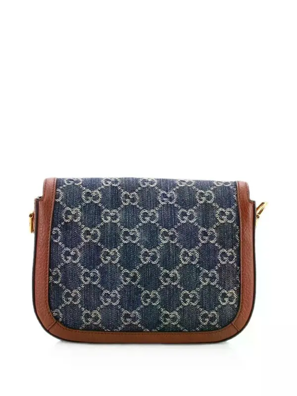Gucci Horsebit 1955 Gg Denim Mini Shoulder Bag