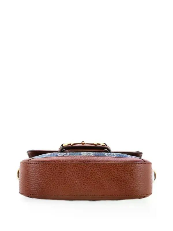 Gucci Horsebit 1955 Gg Denim Mini Shoulder Bag